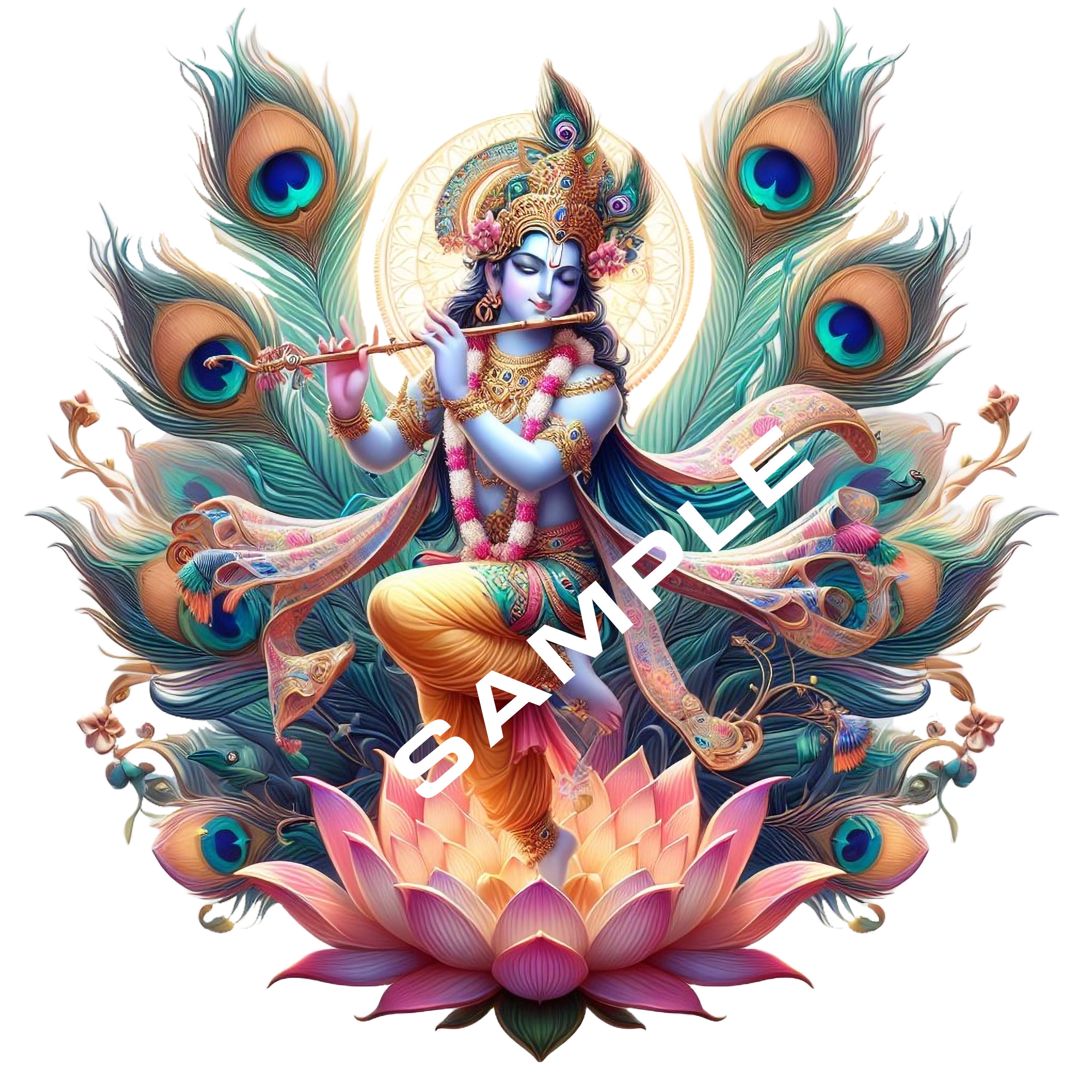 KRI1: Lord Krishna Design-high-quality-digital File Print on Demand and ...