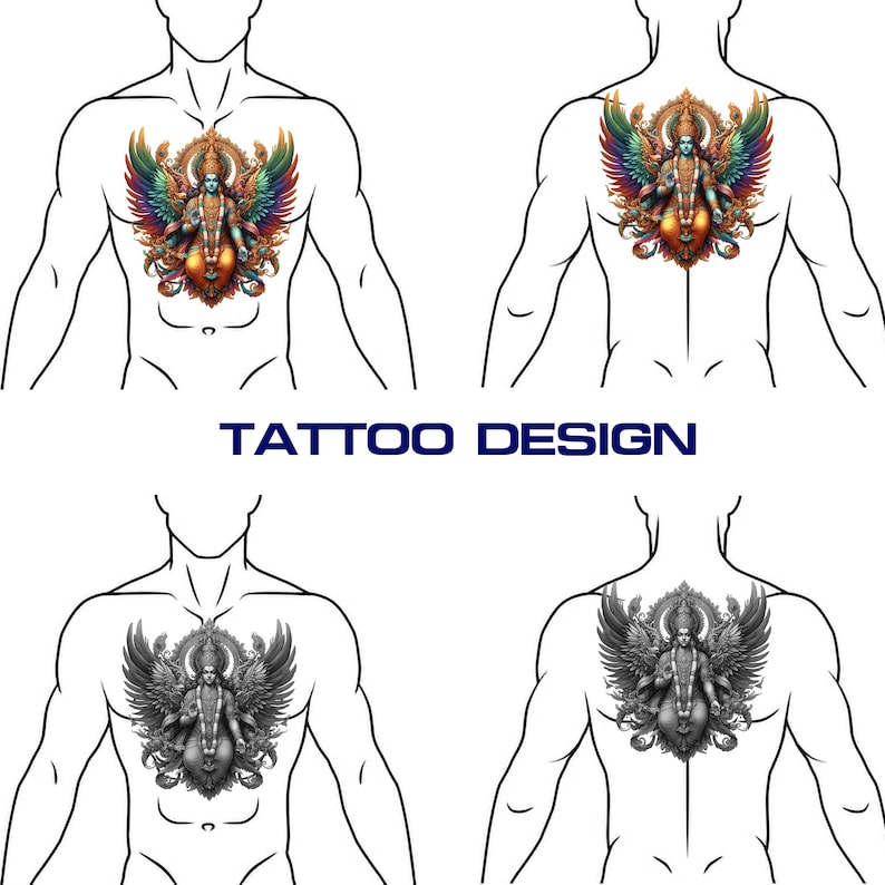 VIS2: Lord Vishnu Design-high-quality-digital File Print on Demand and ...