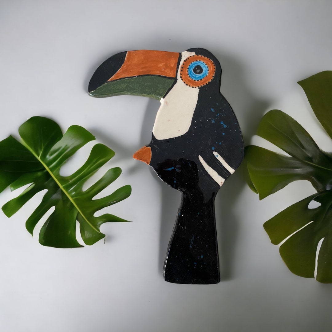 Ceramic Toucan Bird Toucan Original Wall Art Tropical - Etsy UK