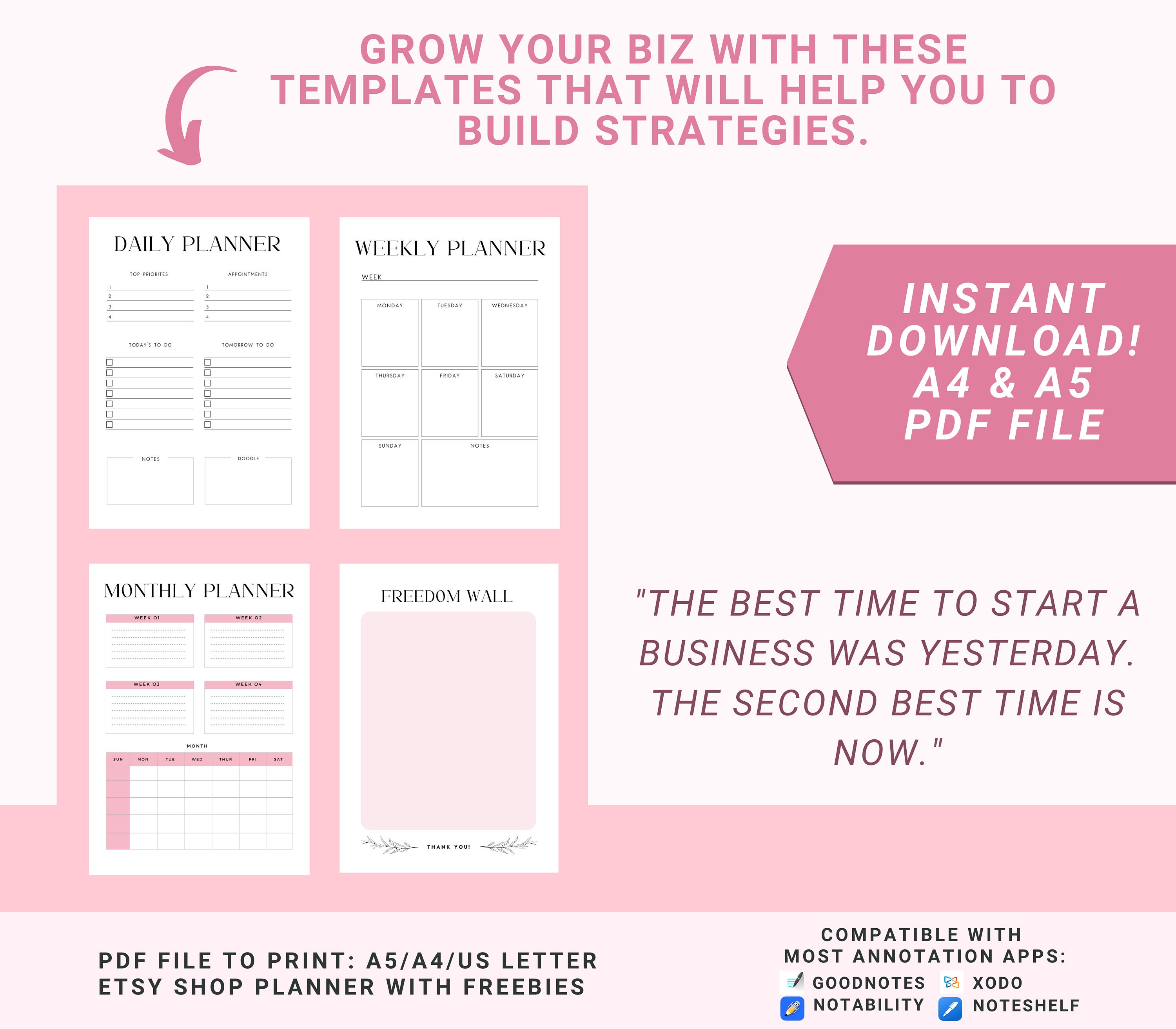Product Launch Planner Printable and Digital Planner Pricing Worksheet ...