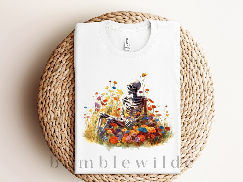 Floral Skeleton Halloween Png Files, Skeleton Png, Halloween ...