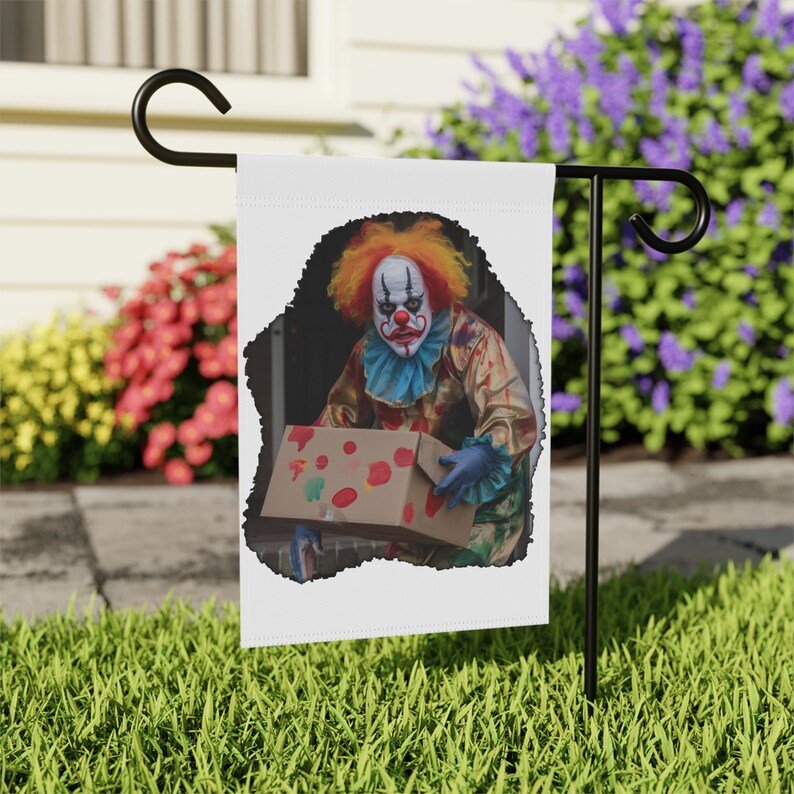 Package Grabbing Clown Garden & House Banner - Etsy