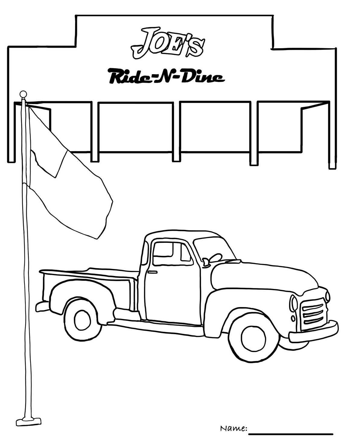 Custom Restaurant Coloring Pages - Etsy