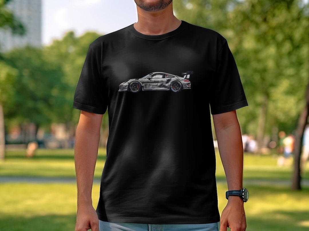 Men's Racing Car T-shirt, High-performance Vehicle Graphic Tee ...