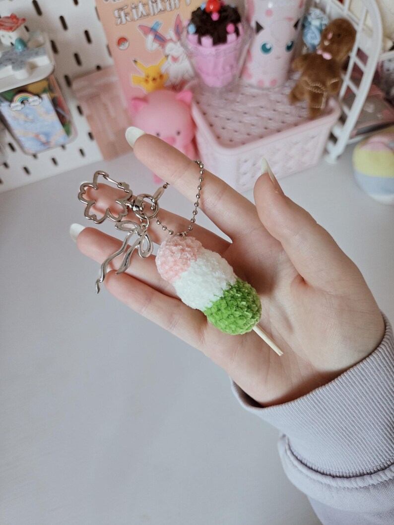 Kawaii Japanese Food Crochet Beaded Keychain - Cute Accessories, Sushi ...