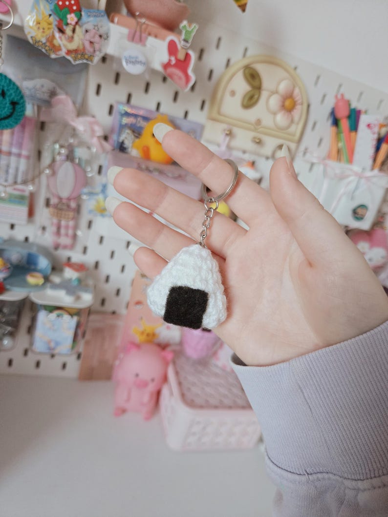 Kawaii Japanese Food Crochet Beaded Keychain - Cute Accessories, Sushi ...