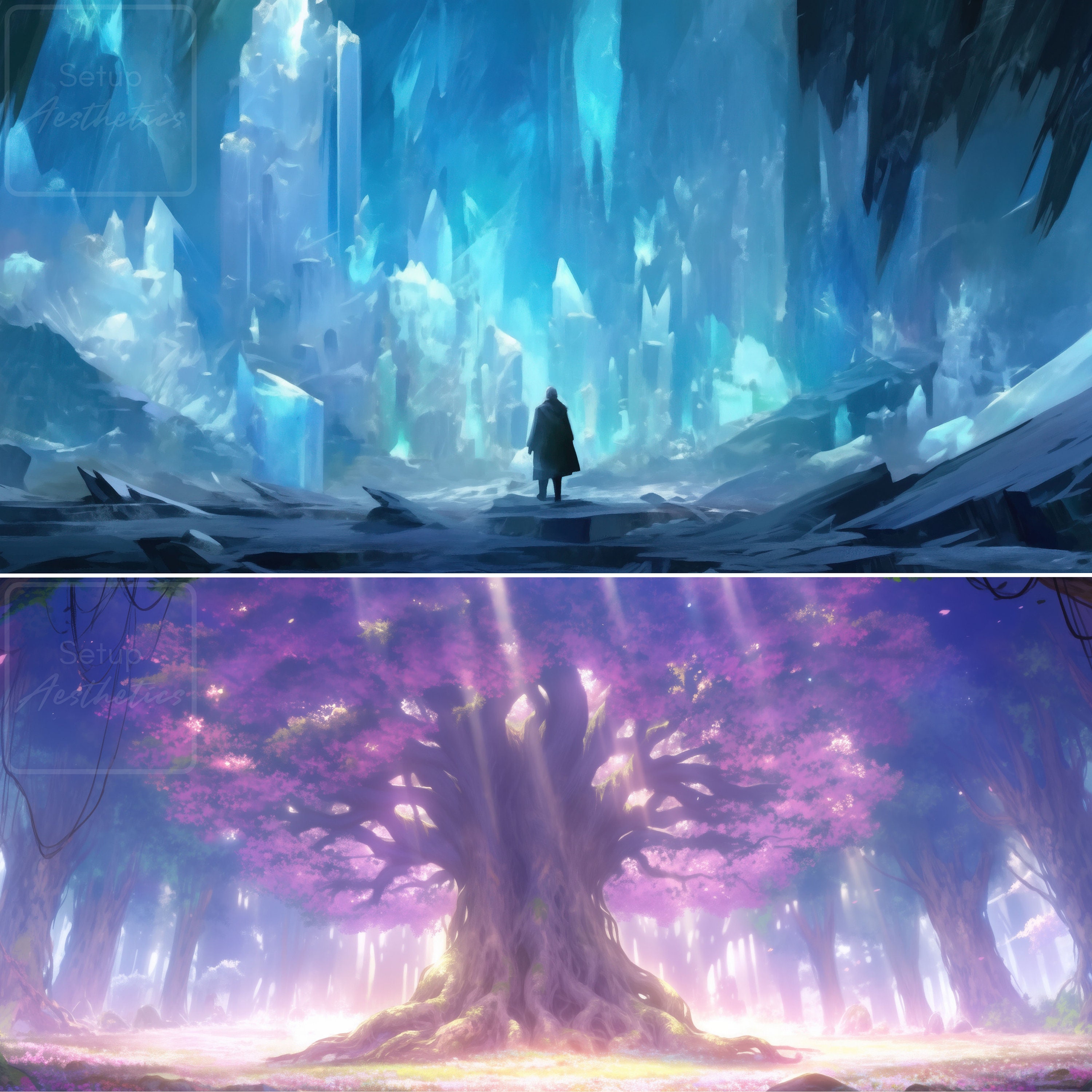 6 Fantasy Landscapes Ultrawide Wallpaper Pack Desktop Wallpaper ...