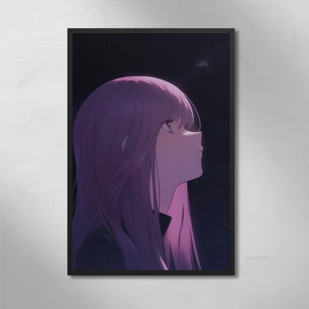 Starbound Anime Art Poster | Cosmic Anime Wall Art, Cute Wall Decor ...