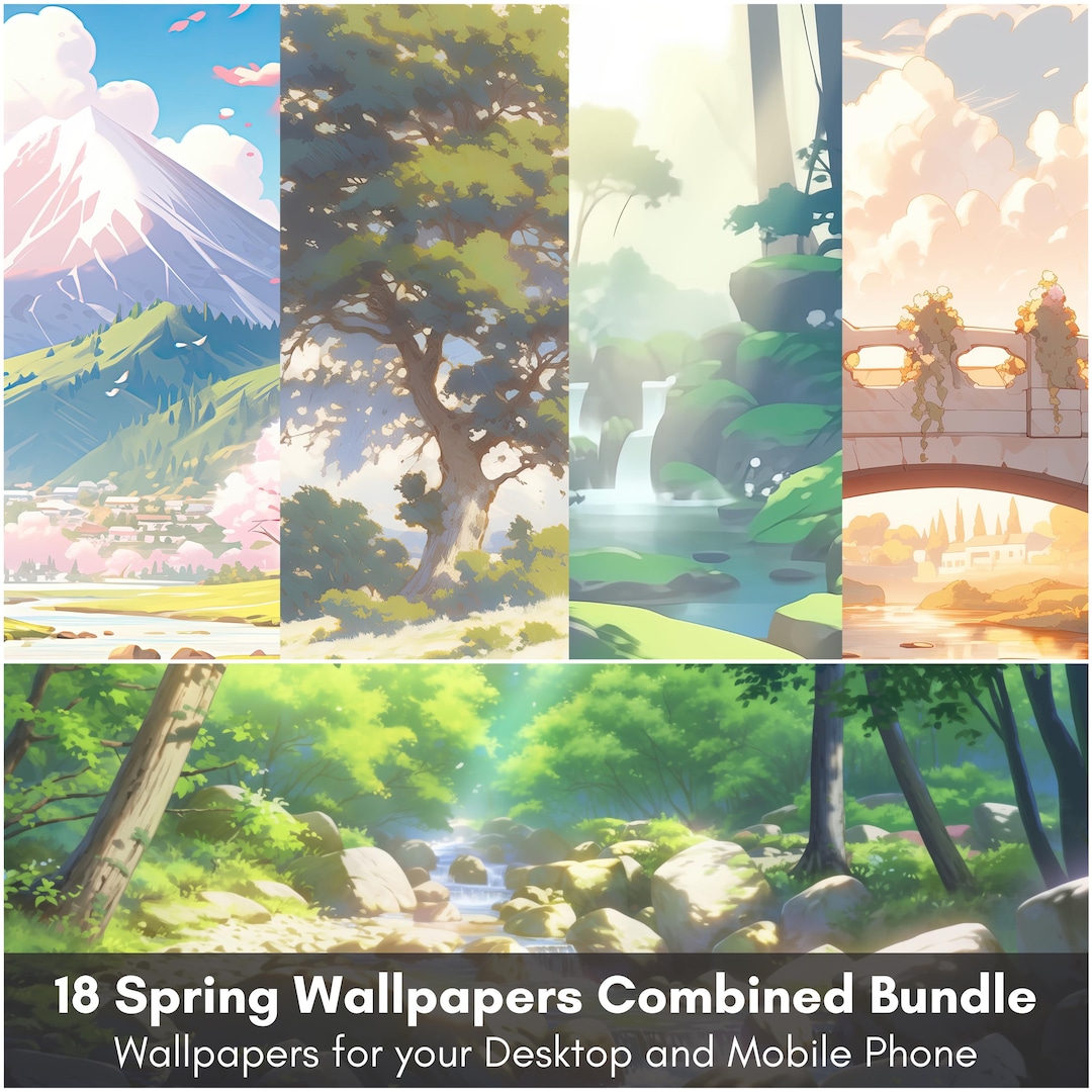 18 Spring Wallpapers Combined Bundle | Spring Backdrops, Computer ...