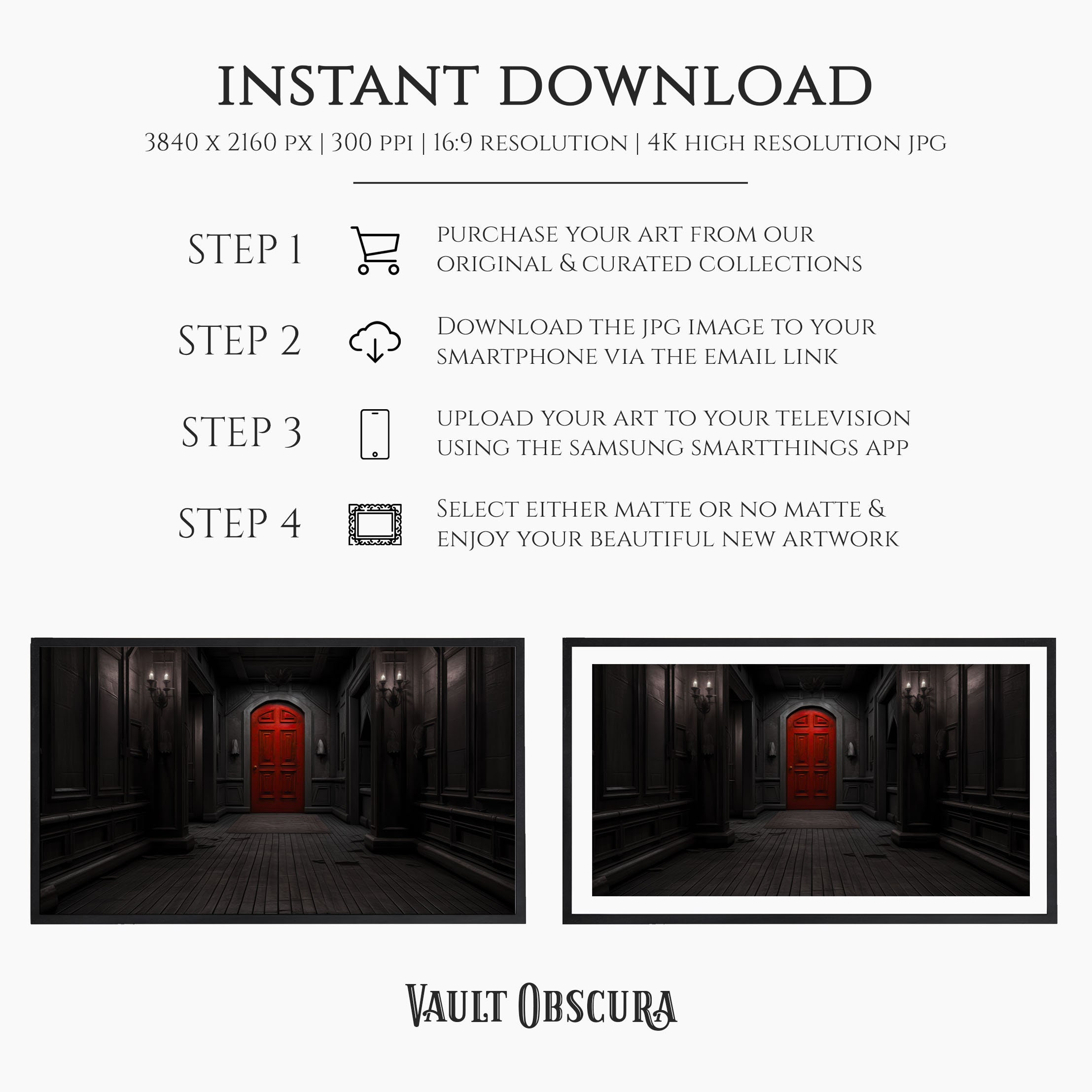 Gothic Horror Frame TV Art | Hill House Red Door Design | Samsung ...