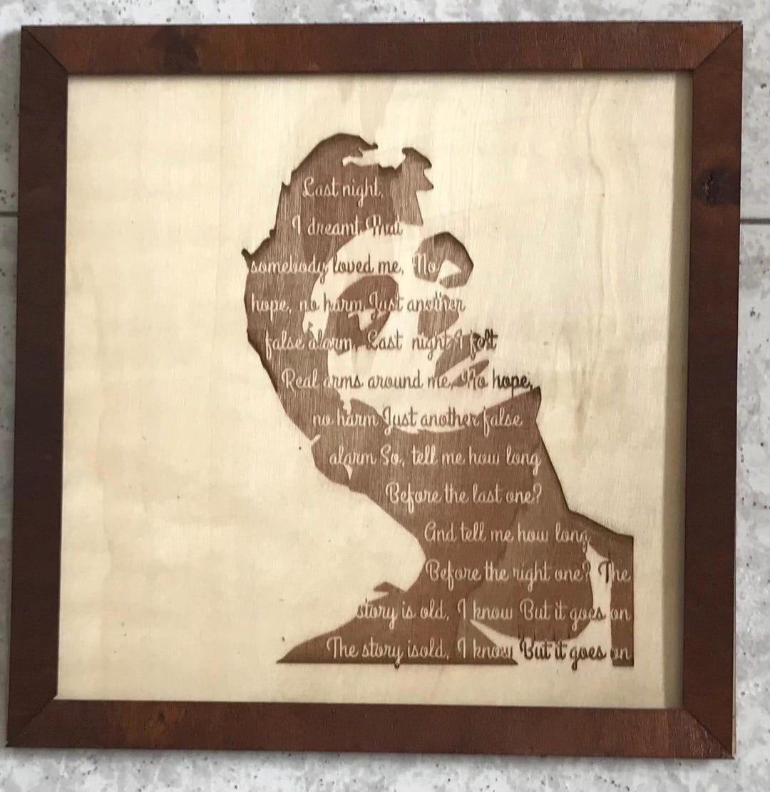 Morrissey Lyrics Portrait, the Smiths Engraved Wood Art (30x30cm) - Etsy