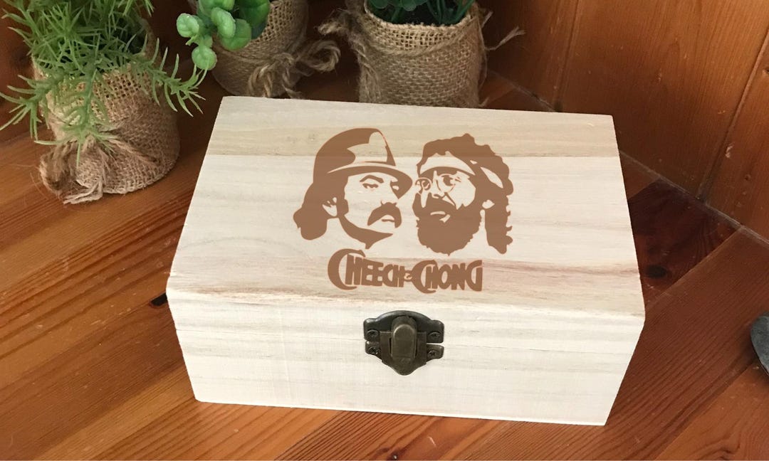 Cheech and Chong Wooden Stash Box Personalised Weed Box Available in 3 ...