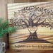 Stunning Personalised Family Tree Engraving on RECYCLED Wood. Ideal ...