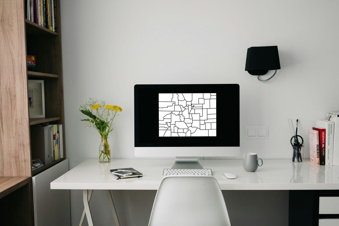 Colorado State Map With County Borders Print, Colorado State Map Wall ...