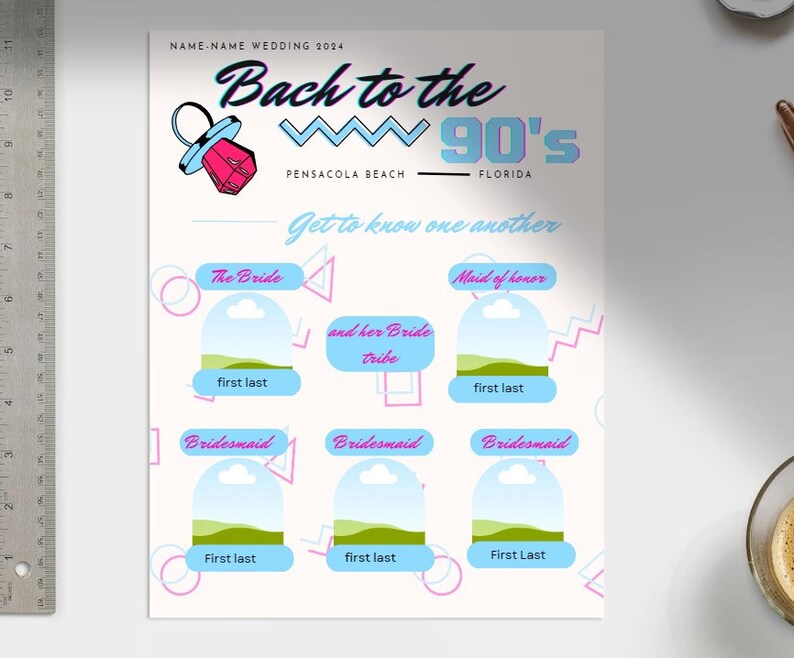 Bach to the 90s Template Set - Etsy