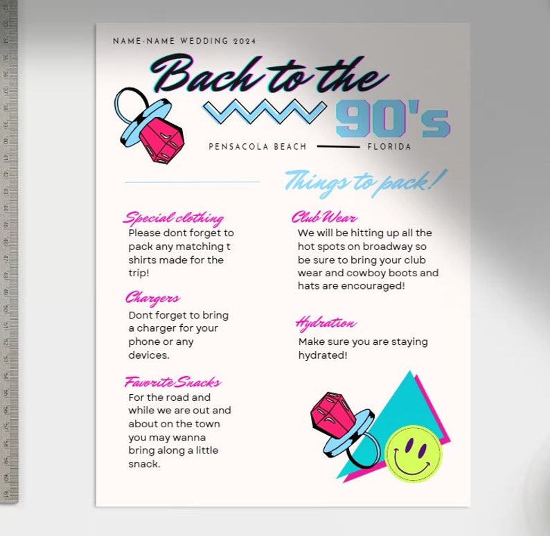 Bach to the 90s Template Set - Etsy