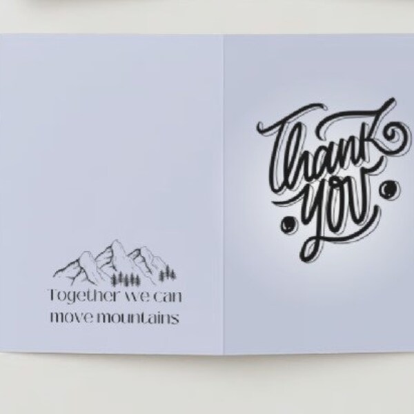 Manly Thank You Card - Etsy