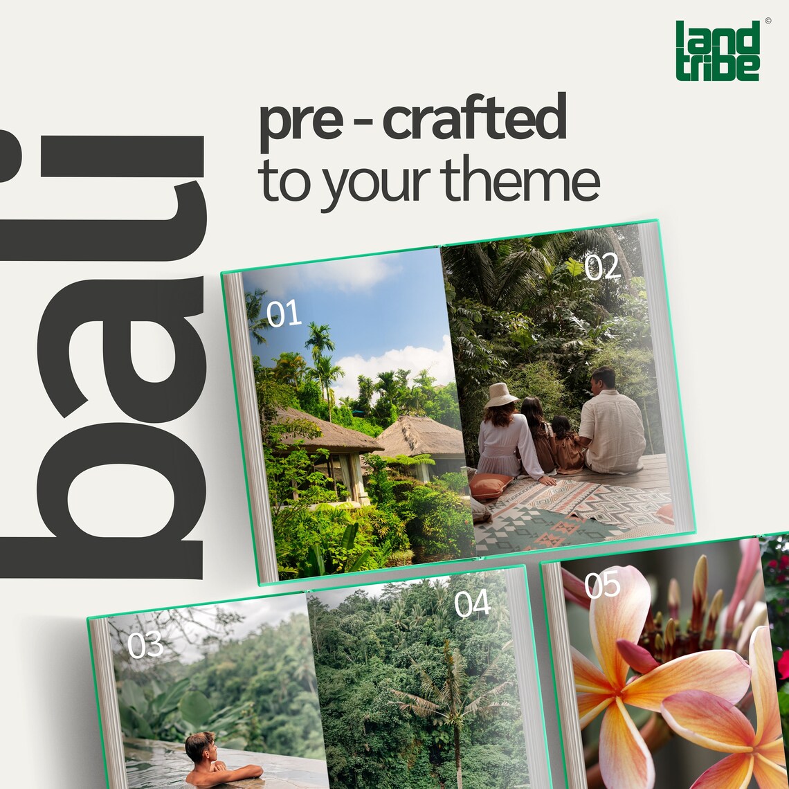 BALINESE Garden Design Photoshop Template Plan: Landscape Architecture ...