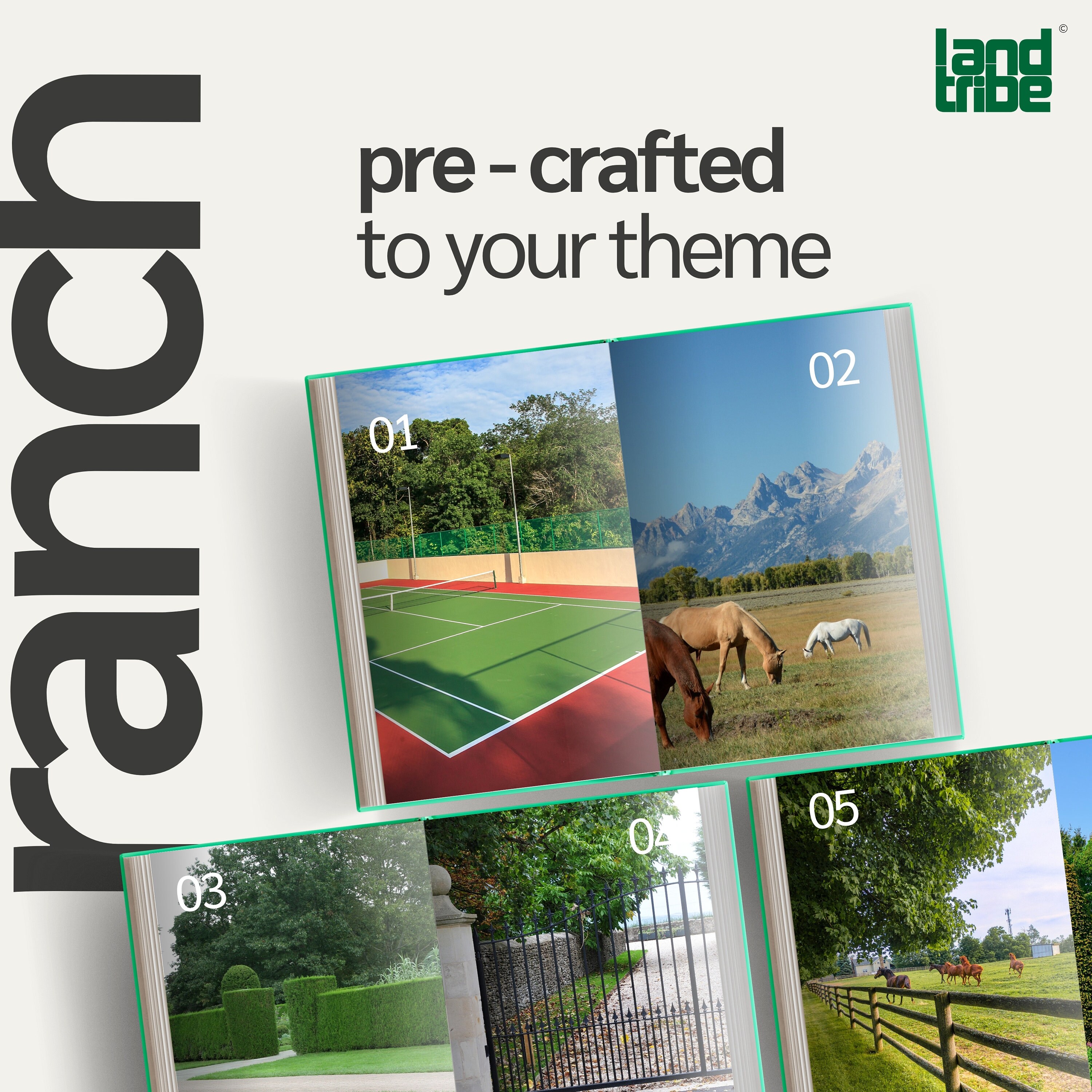 RANCH Garden Design Photoshop Template Plan: Landscape Architecture ...