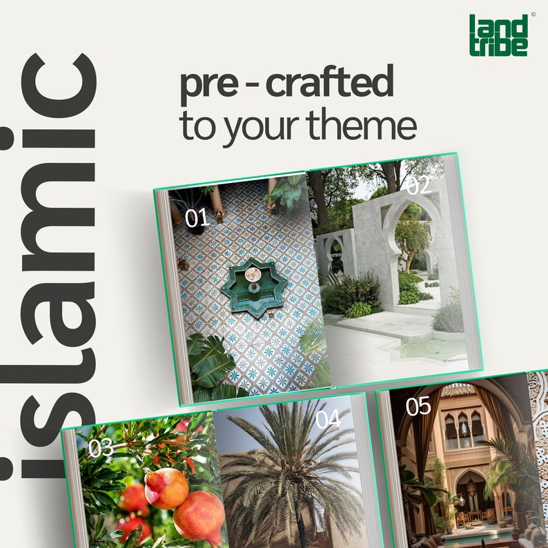 ISLAMIC Garden Design Photoshop Template Plan: Landscape Architecture ...