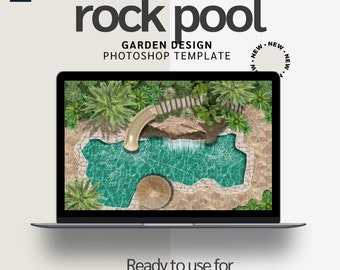 POOL HOUSE Garden Design Photoshop Template Plan: Landscape ...