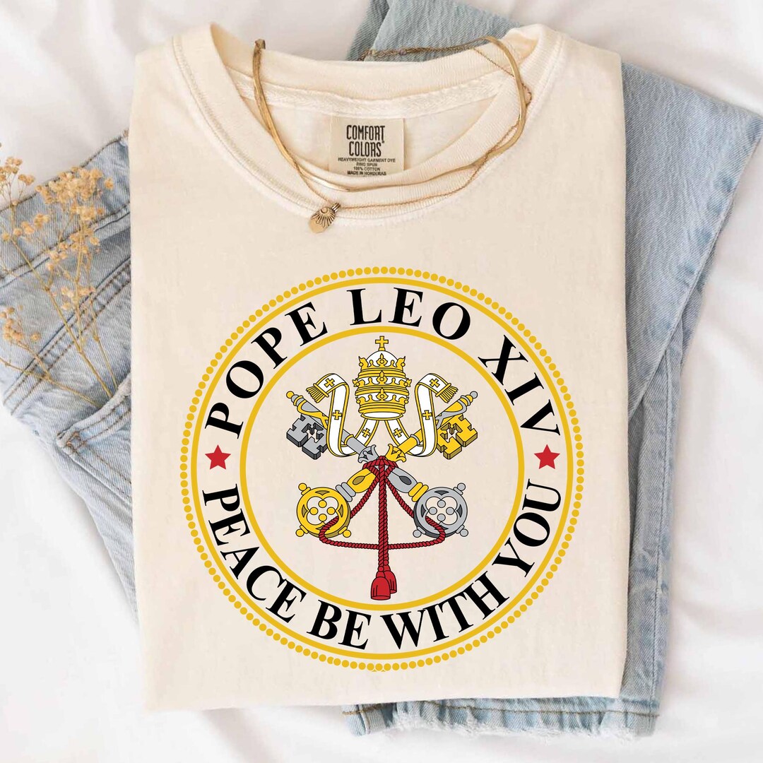 Pope Leo XIV Crest PNG, Leo XIV First American Pope Shirt Design, Retro ...