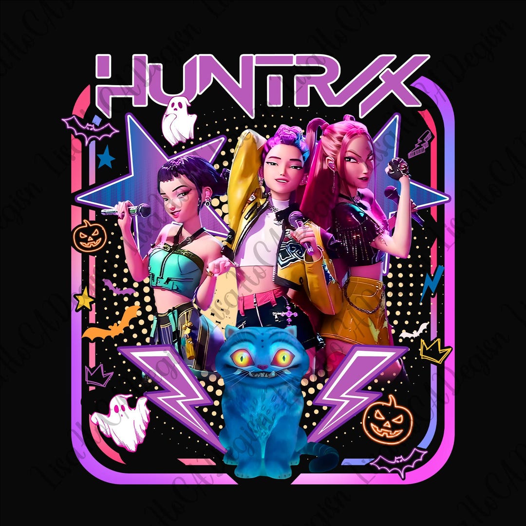 Kpop Demon Hunters Huntrix Spooky Halloween PNG, Kpop Huntrix PNG ...