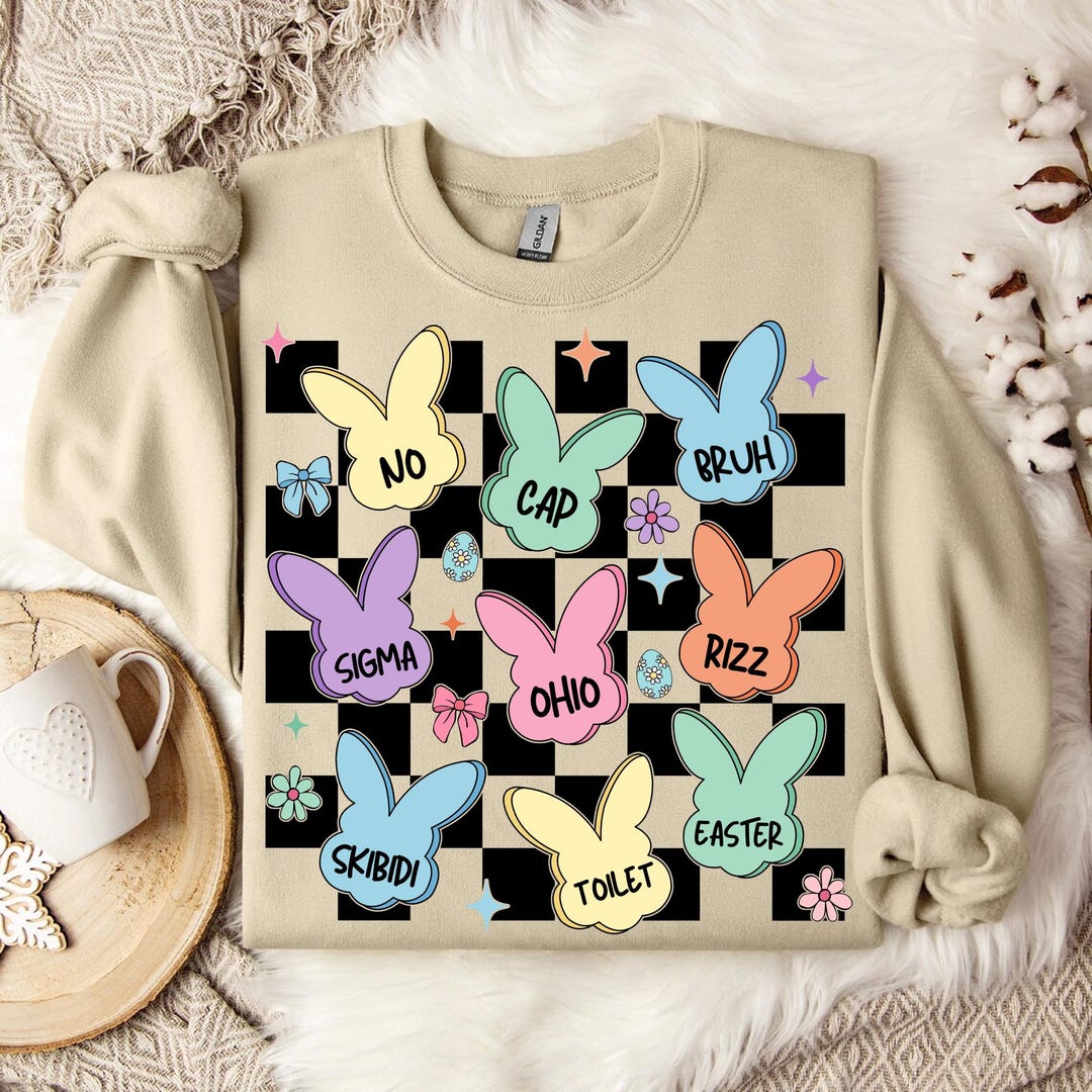 Skibidi Easter Rizzles Png, Gen Alpha Slang Easter Png, Easter Eggs Png ...