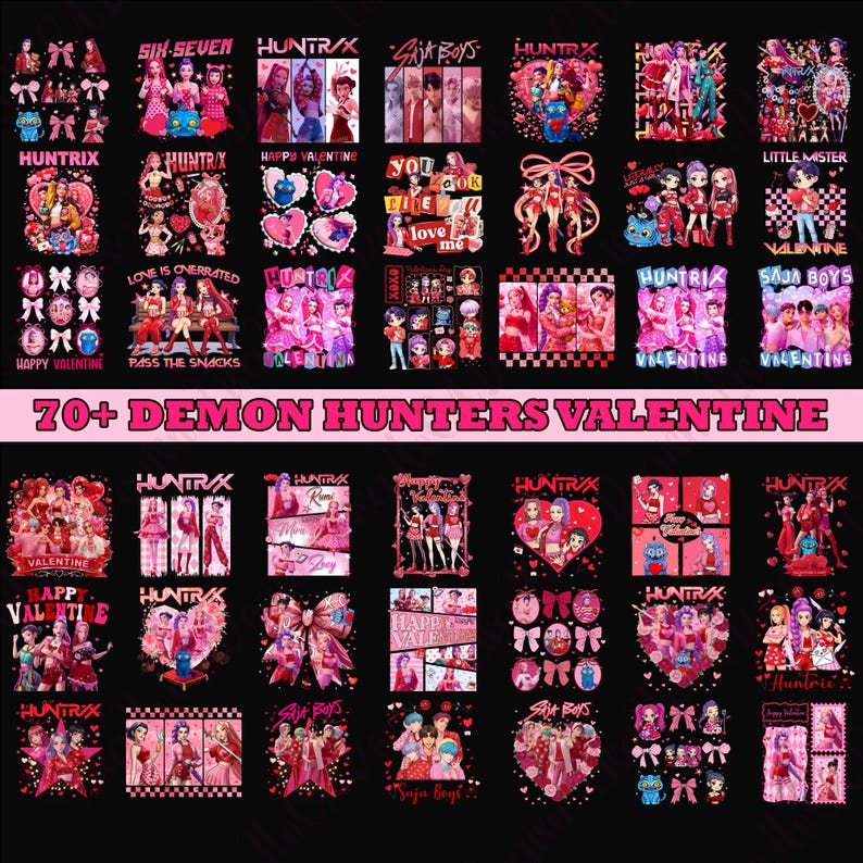 500+ Kpop Demon Hunters PNG, Kpop Idol Valentine, St Patrick, Easter ...