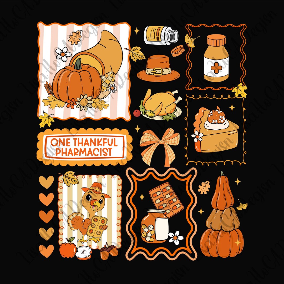 Pharmacist Thanksgiving PNG, Funny Pharmacy Fall Sublimation Design ...