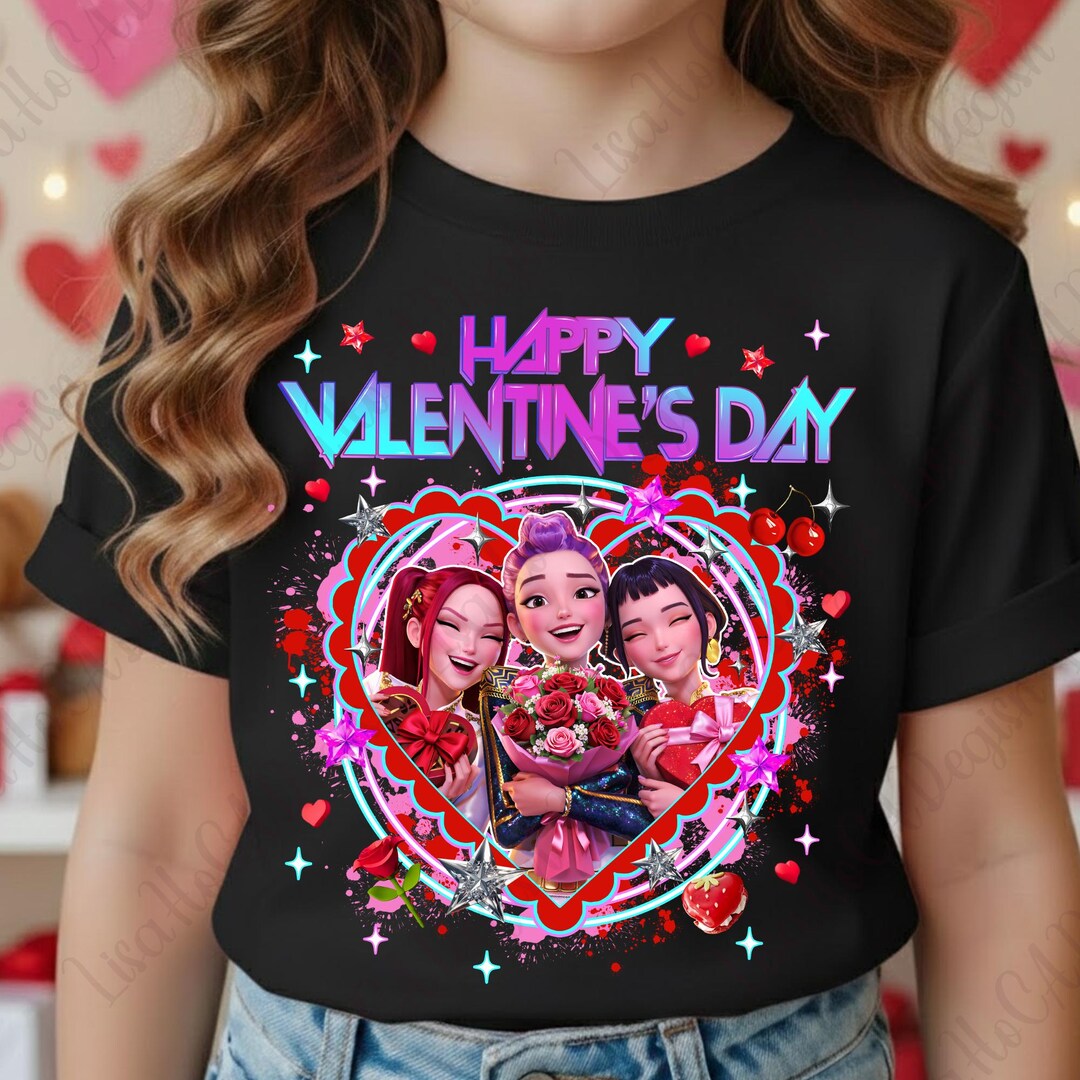 Huntrix Happy Valentine Kpop Demon Hunters PNG, Valentine Huntrix Anime ...