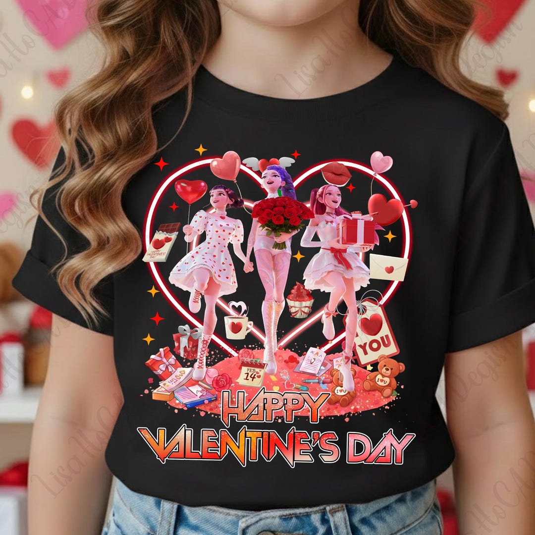 Huntrix Happy Valentine Kpop Demon Hunters PNG, Valentine Huntrix Anime ...