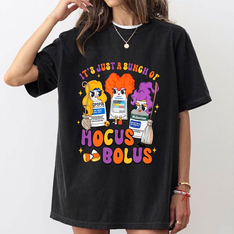 It's Just A Bunch of Hocus Bolus Halloween Nurse Png, Funny Halloween ...