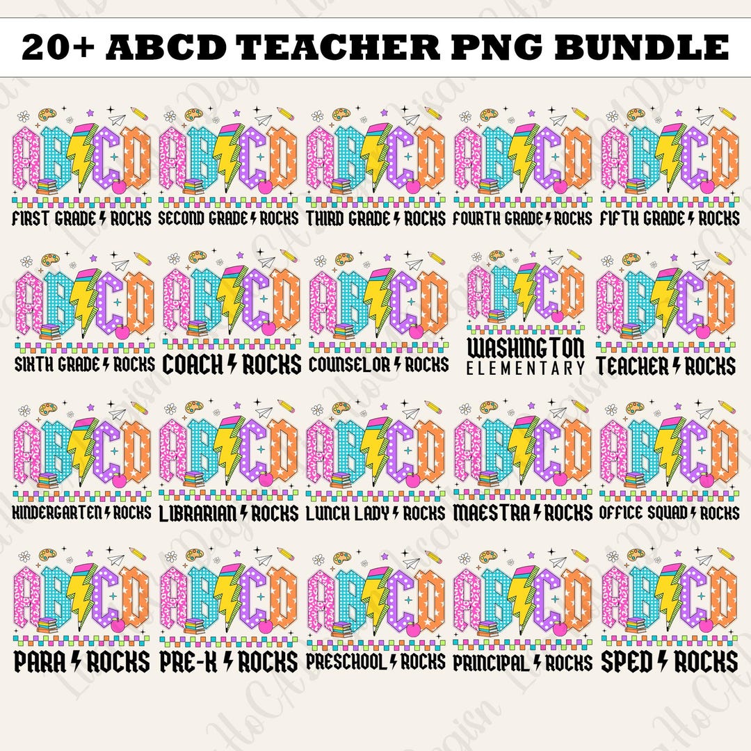 20+ Png ABCD Teacher Bundle, First Day of School Png, Back to School ...