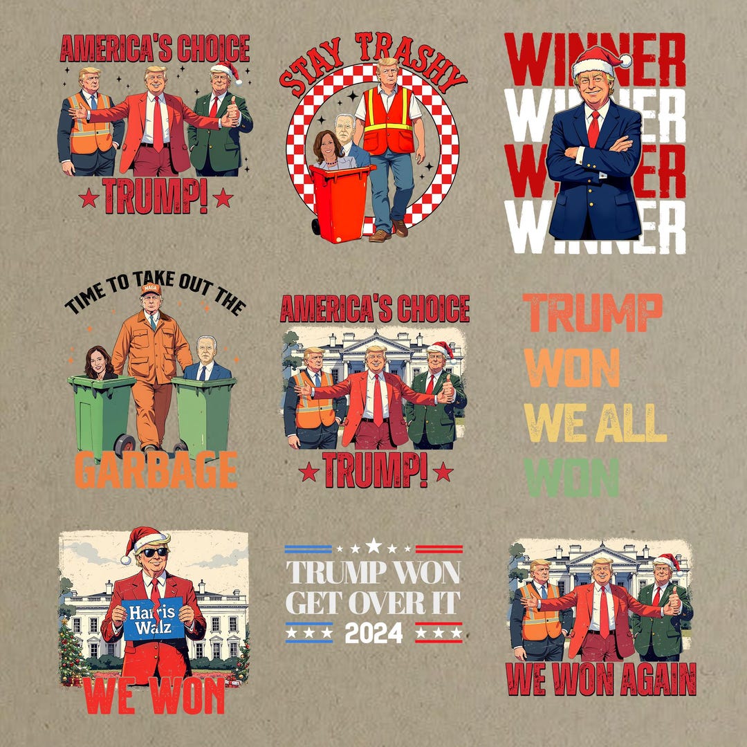 Bundle Trump Won We All Won PNG, 2024 Political Png, Get Over It PNG ...