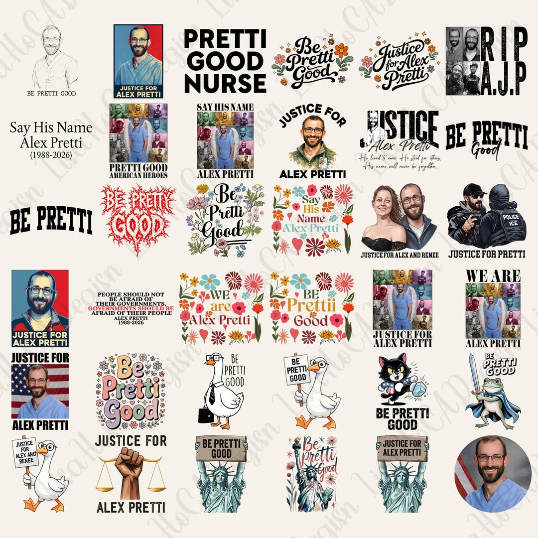 65+ Be Pretti Be Good PNG Bundle, in Memory of Alex Pretti Png, Social ...