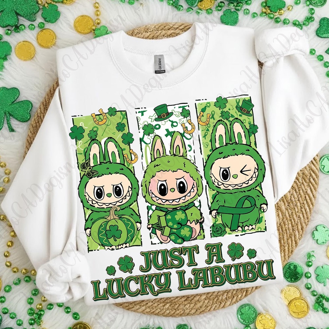 Cute Monster St Patricks Day PNG, Kawaii Lucky Character Design, Irish ...
