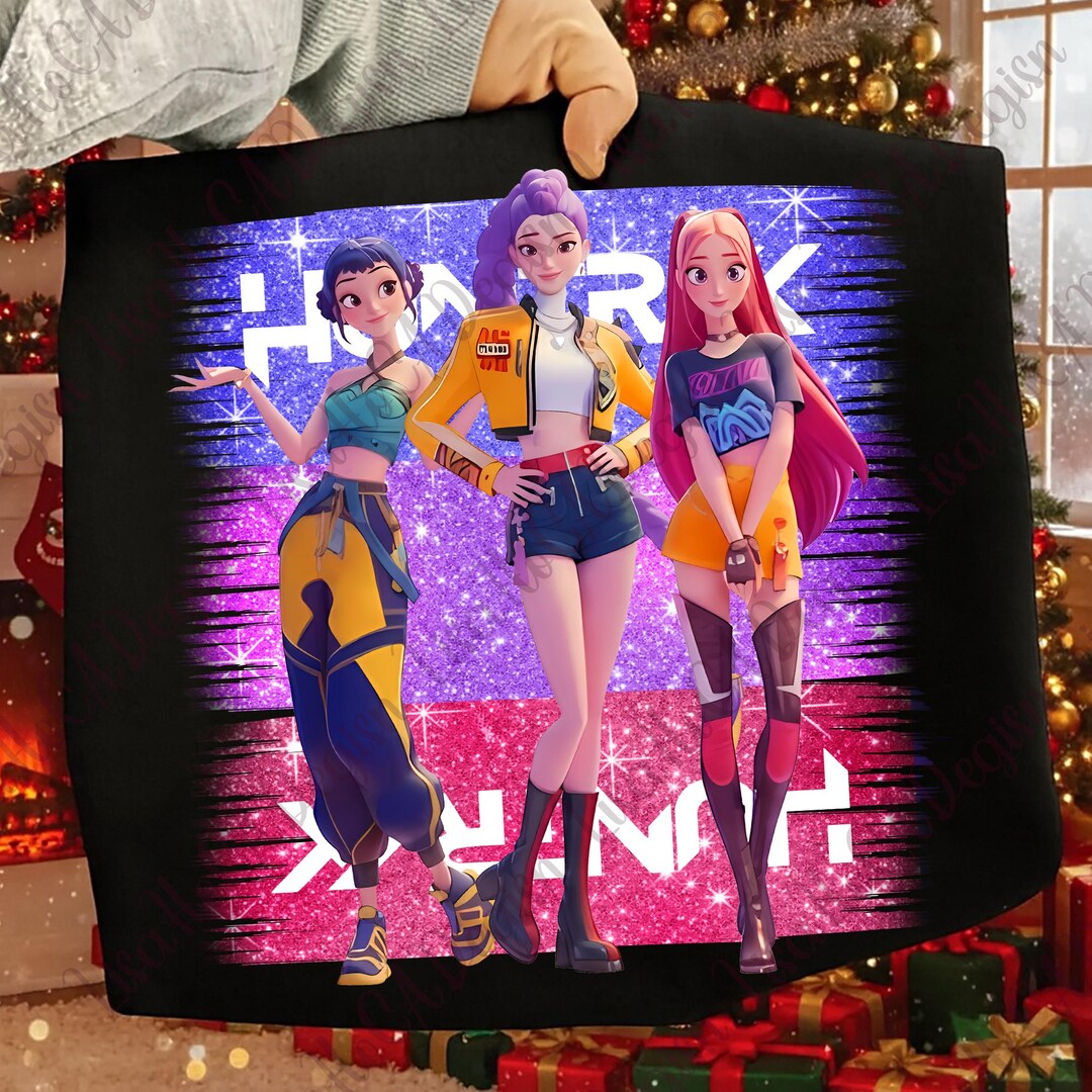 Huntrix Frame Kpop Demon Hunters Png, Saja Girls Png, Anime Lover Gift ...