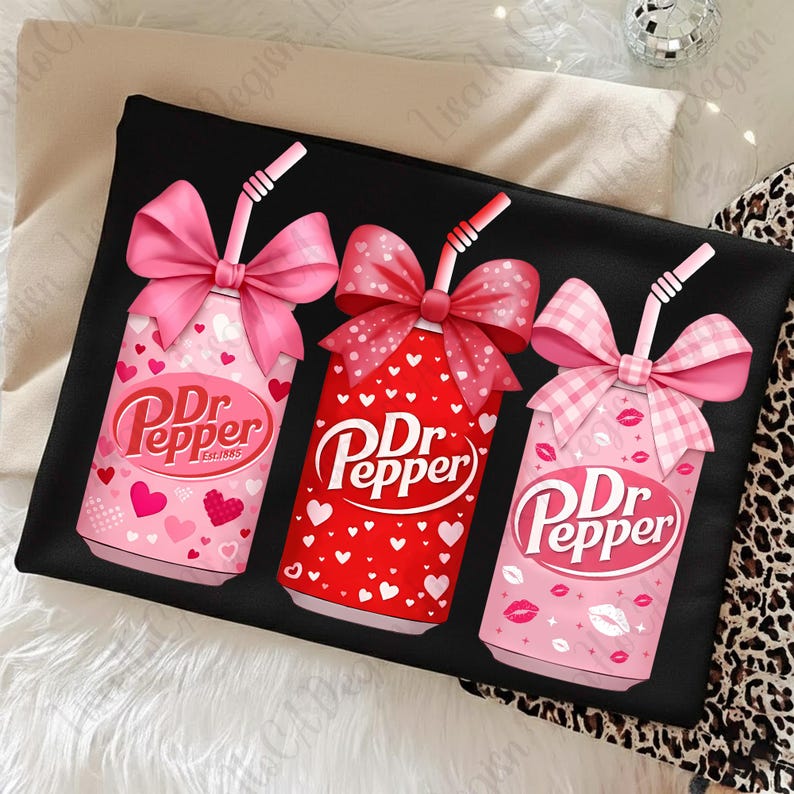 Retro Valentine Soda PNG, Cute Soda Can Valentine Design, Coquette Bow ...