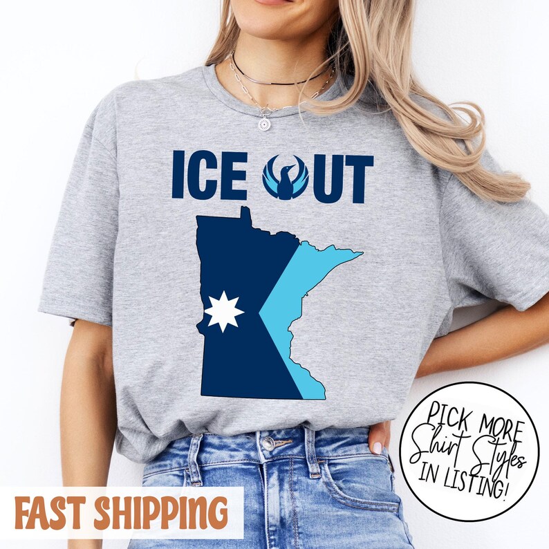 Minnesota Ice Out Shirt, Minnesota Rebel Alliance Political Tee, MN ...
