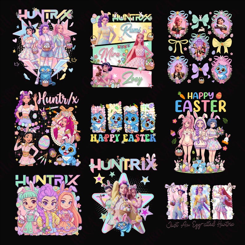 500+ Kpop Demon Hunters PNG, Kpop Idol Valentine, St Patrick, Easter ...