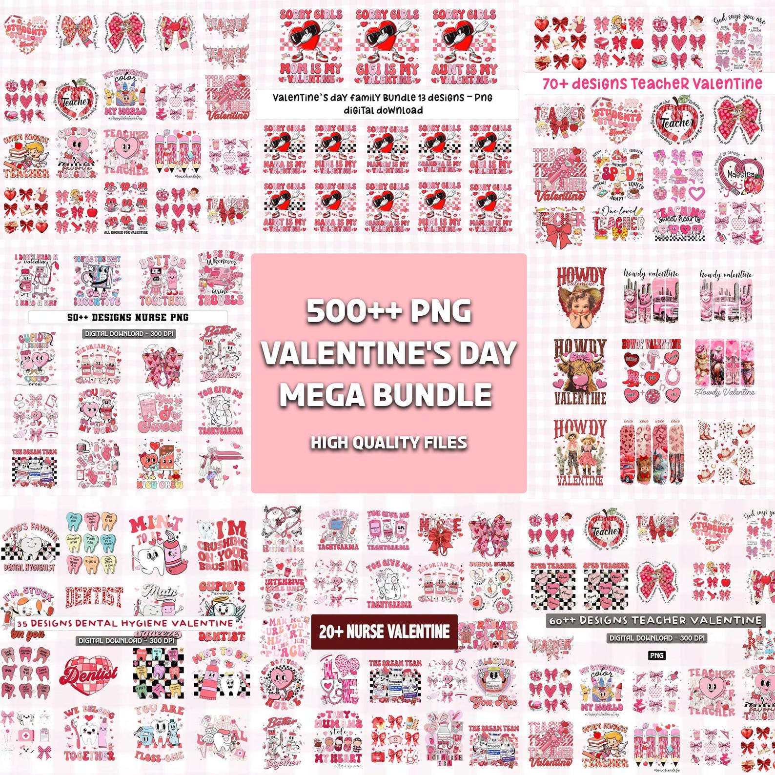 500+ Valentines Day PNG Bundle, Valentine Mega Bundle Png, Valentine ...