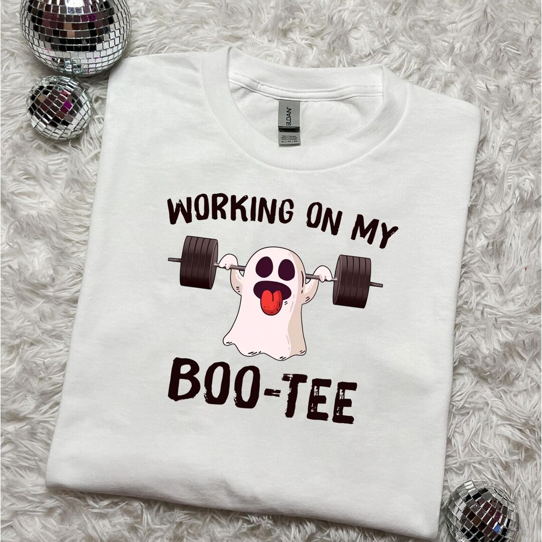 Working on My Booty Halloween Png, Ghost Booty Png, Weightlifting ...