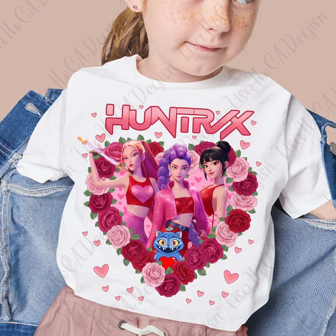 Huntrix Heart Shape Happy Valentine Kpop Demon Hunters PNG, Valentine ...