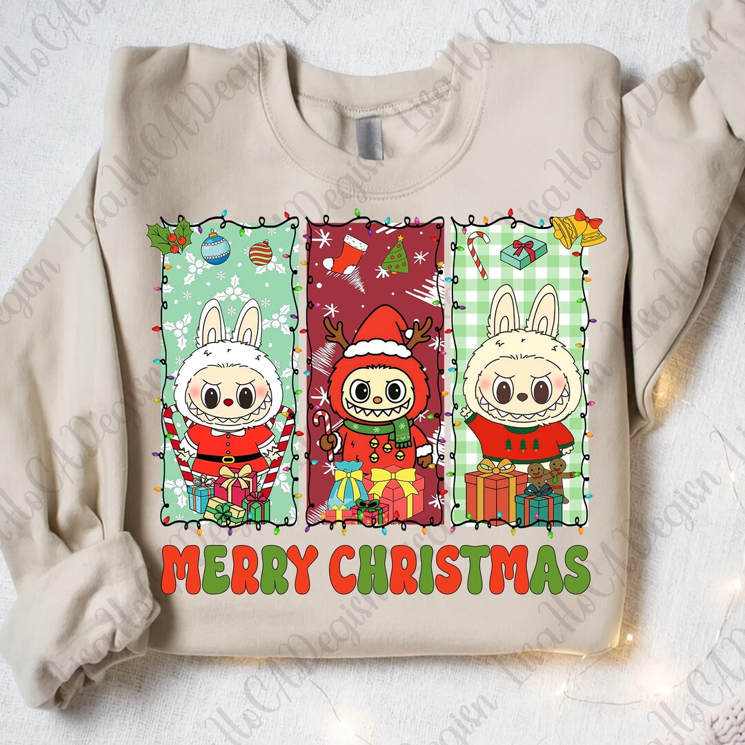 Merry Christmas Labubu PNG, Cute Kawaii Labubu Christmas Design ...