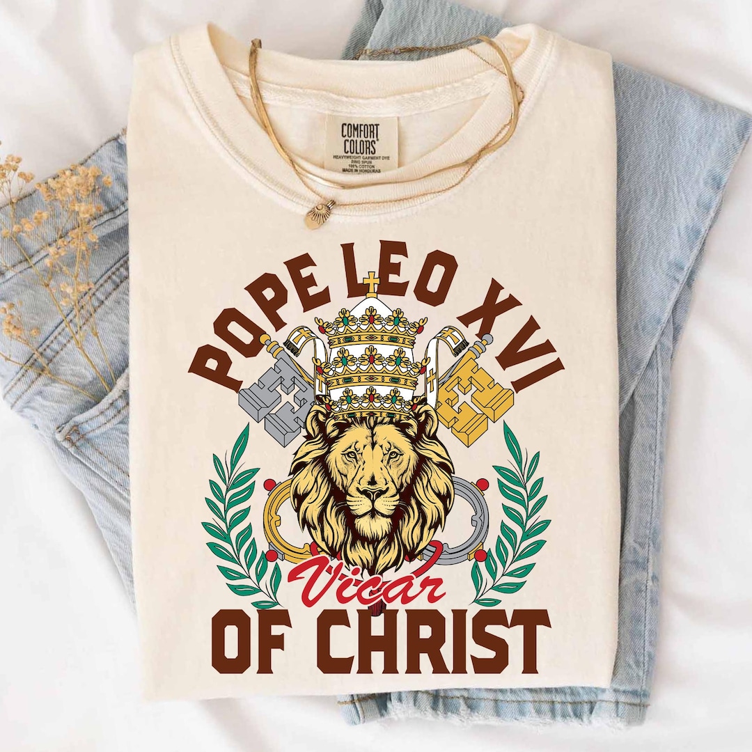 Pope Leo XIV Crest PNG, Leo XIV First American Pope Shirt Design, Retro ...