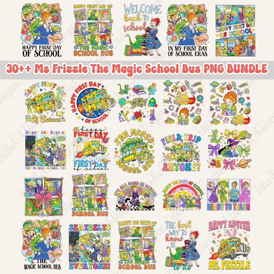 40+ the Magic School Bus Bundle Png, Seatbelt Everyone Png, Ms Frizzle ...