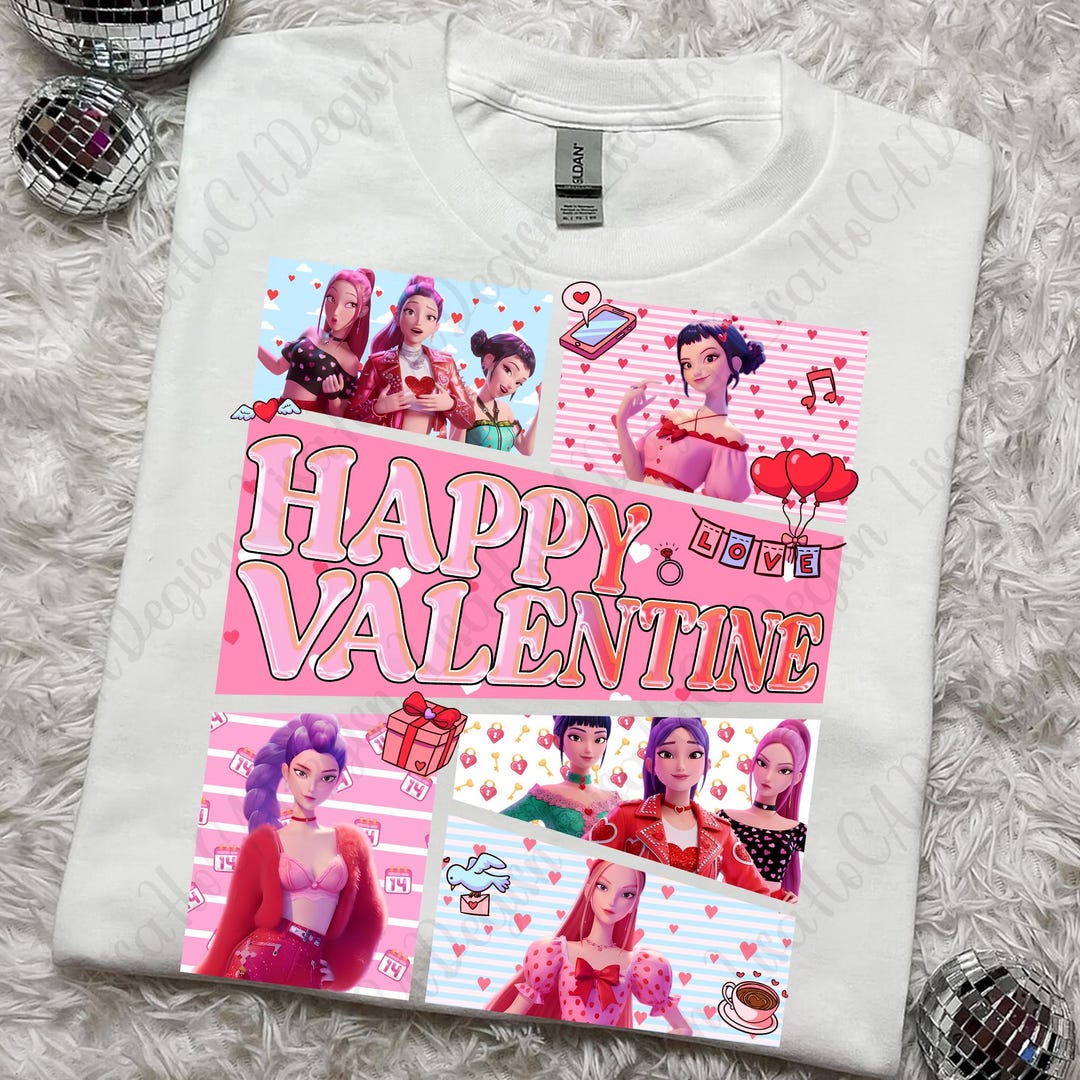 Huntrix Happy Valentine Kpop Demon Hunters PNG, Valentine Huntrix Anime ...
