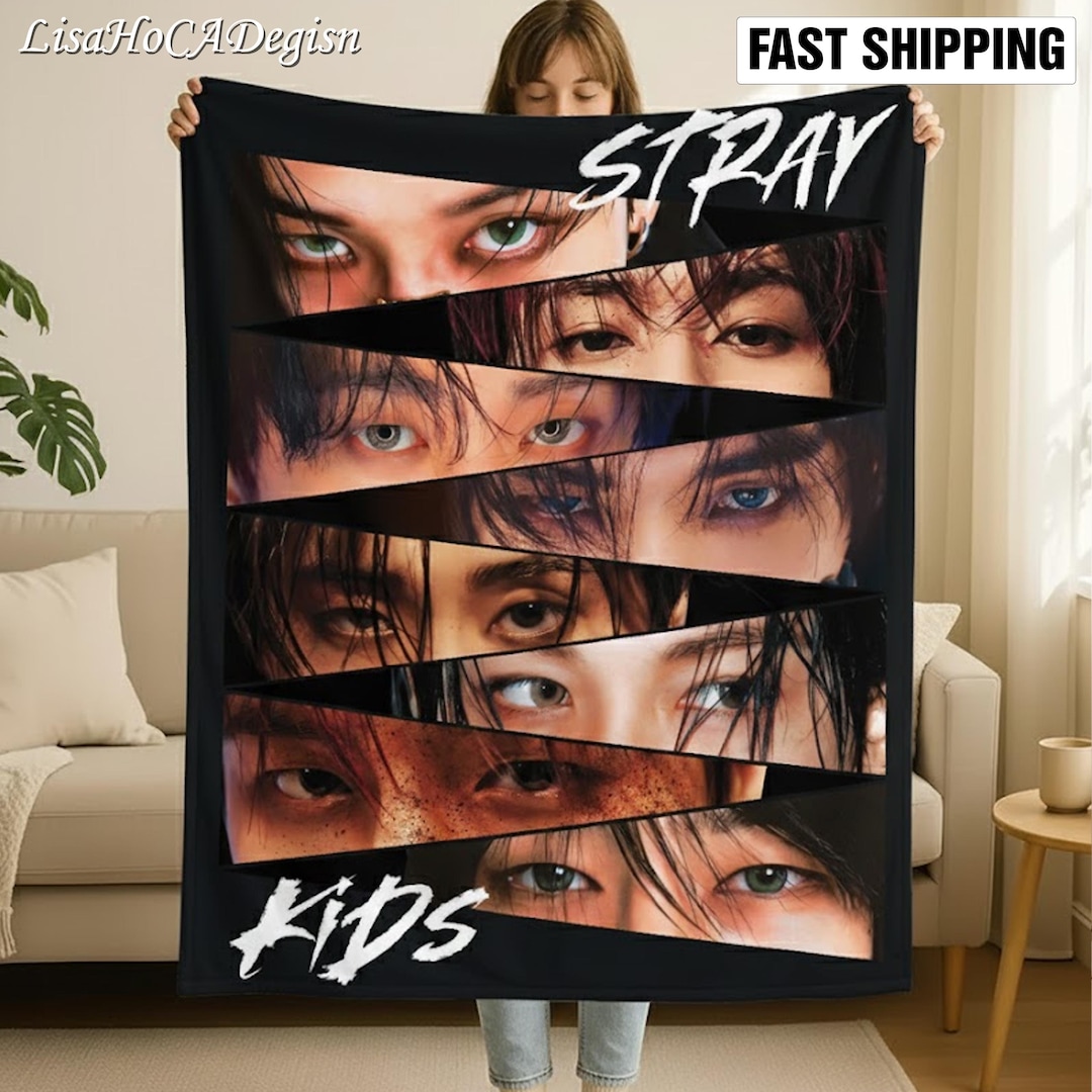 Stray K-pop Blanket, Cozy Fandom Decor Gift for Fans, Bedroom Bedding ...