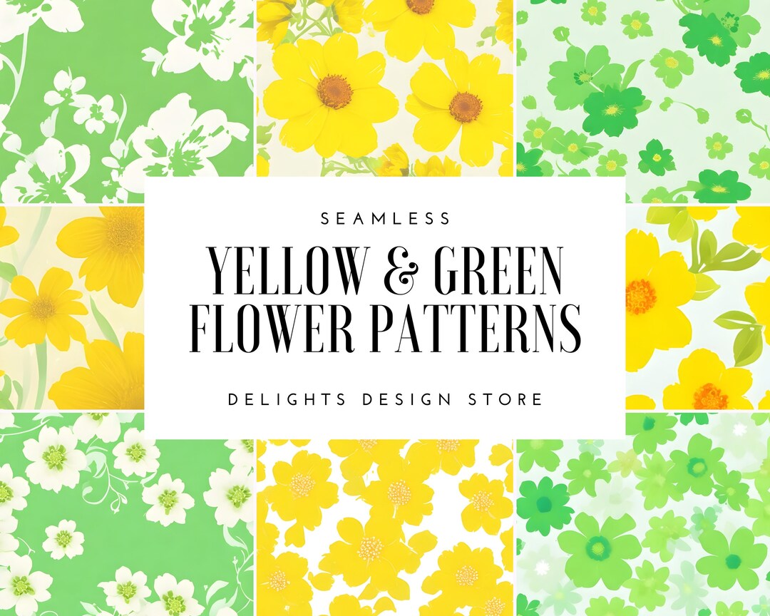 Seamless Spring Flower Patterns, Commercial Use,printable Floral ...